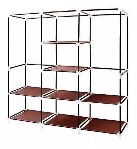 Closet Ropero Armable Armario De 3 Cuerpos De Tela